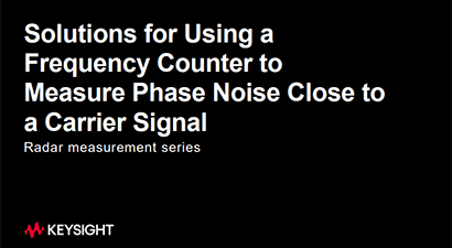 Solutions for Using a Frequency Counter to Measure Phase Noise Close to ...